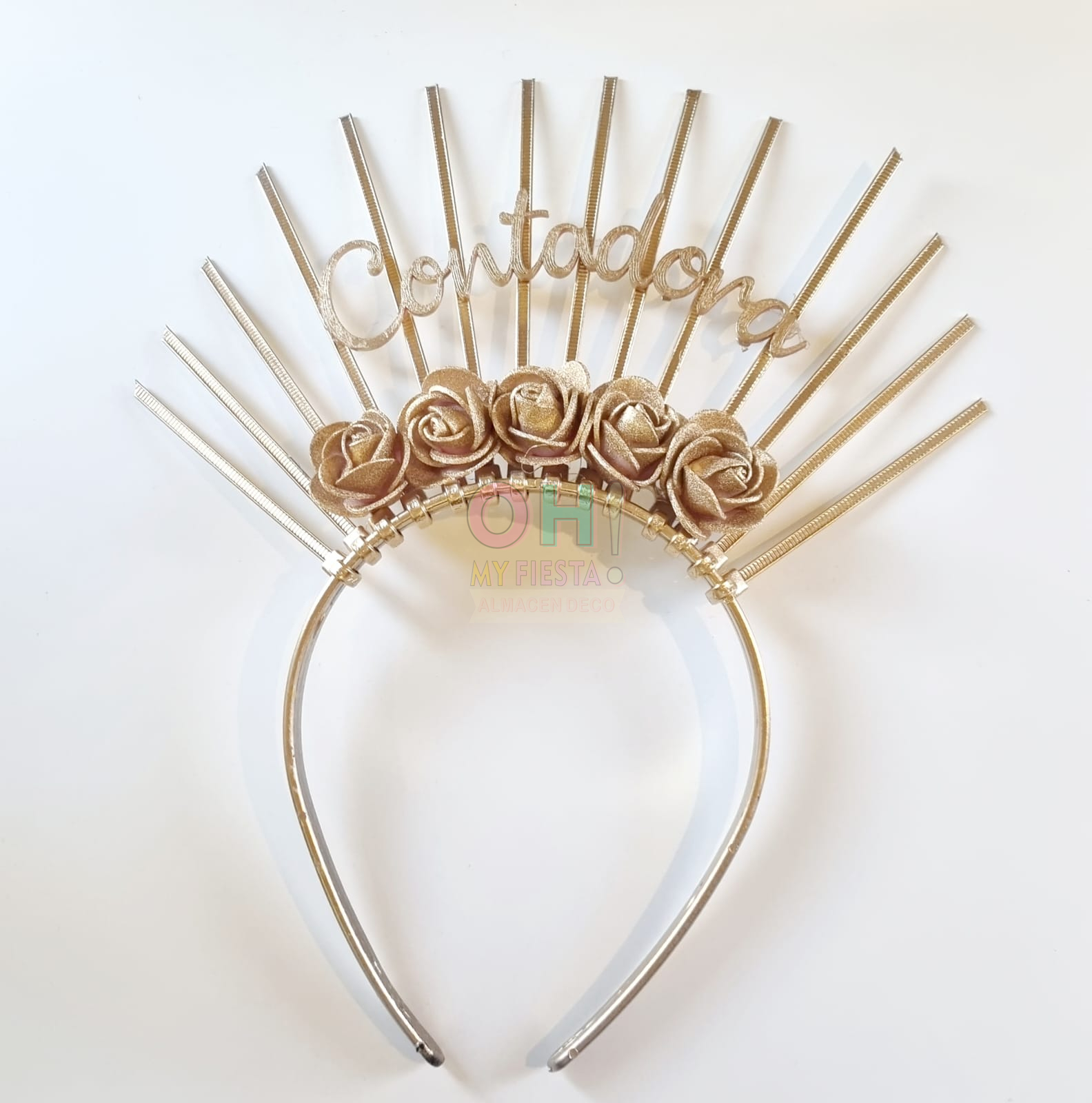 Vincha personalizada 3d Contadora. color dorada – Oh My Fiesta ...